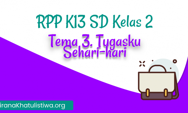 RPP K13 Kelas 2 Tema 3 Revisi 2022/2023 - Kirana Khatulistiwa
