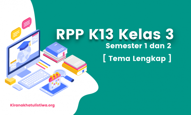 RPP K13 Kelas 3 Revisi 2022 Semester 1 dan 2 - Kirana Khatulistiwa