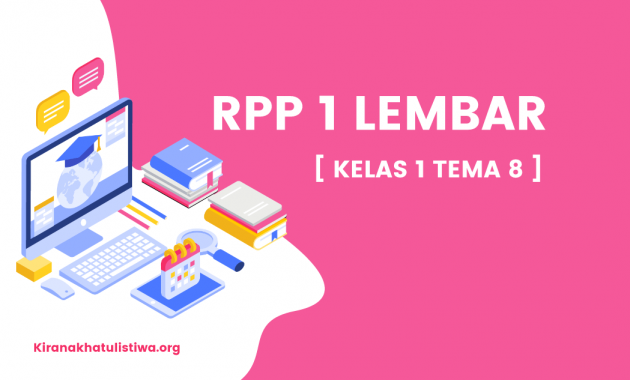 RPP 1 Lembar Kelas 1 Tema 8 K13 Revisi 2022 - Kirana Khatulistiwa